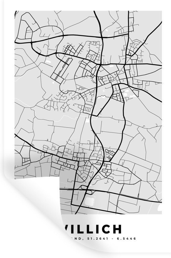 Muurstickers - Sticker Folie - Kaart - Plattegrond - Duitsland ...