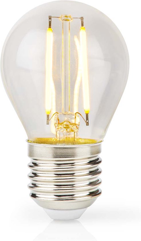 Nedis LED-Filamentlamp E27 - G45 - 2 W - 250 lm - 2700 K - Warm Wit - Retrostijl - 1 Stuks | bol.com