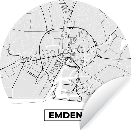 Behangcirkel - Kaart - Plattegrond - Duitsland - Emden - Stadskaart ...