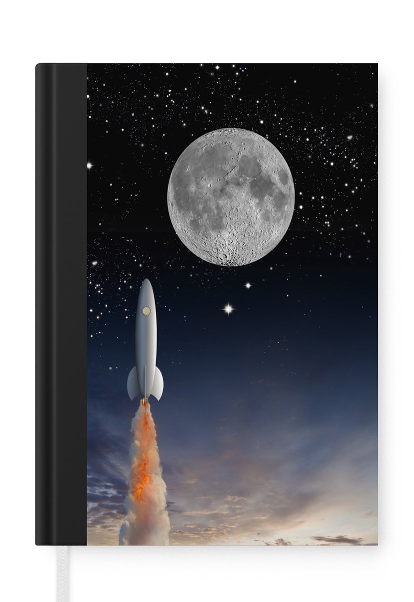 Notitieboek - Schrijfboek - de space shuttle en de volle maan ...