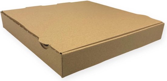 Pomebio pizzadoos - kraft pizzadoos - 100 stuks - 26x26x4,5cm - bruin | bol