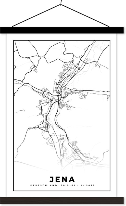 Posterhanger incl. Poster - Schoolplaat - Jena - Kaart - Plattegrond ...