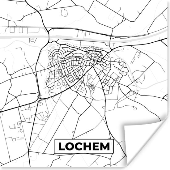 Poster Plattegrond - Lochem - Kaart - Stadskaart - 30x30 cm | bol
