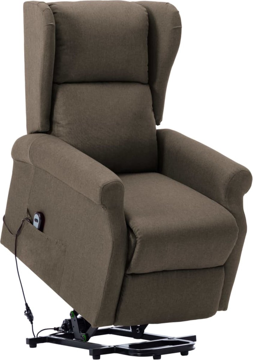 vidaXL Sta-op-stoel stof taupe | bol.com