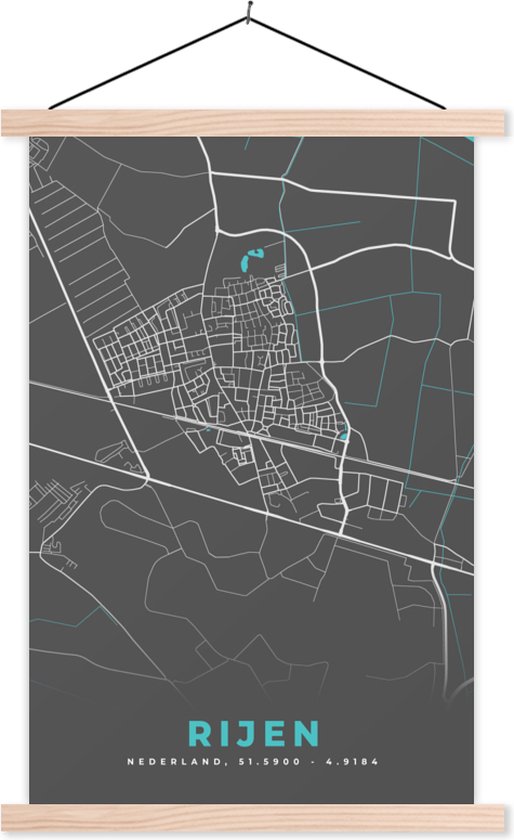 Posterhanger incl. Poster - Schoolplaat - Plattegrond - Rijen - Kaart ...