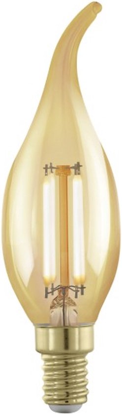 Ledlamp - Kaars met tip - E14 - 320 lm - Amber - 1700 K - Dimbaar | bol.com