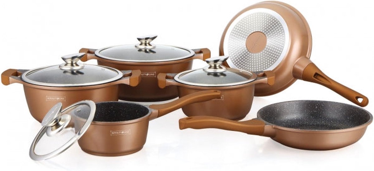 Royalty Line Pannenset Inductie - Luxe 10-delige Koekenpan Inductie ...