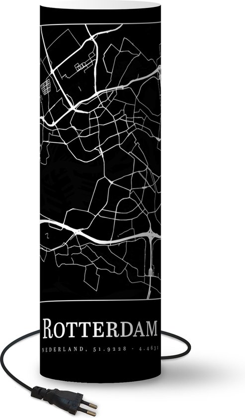 Lamp - Nachtlampje - Tafellamp slaapkamer - Rotterdam - Kaart ...
