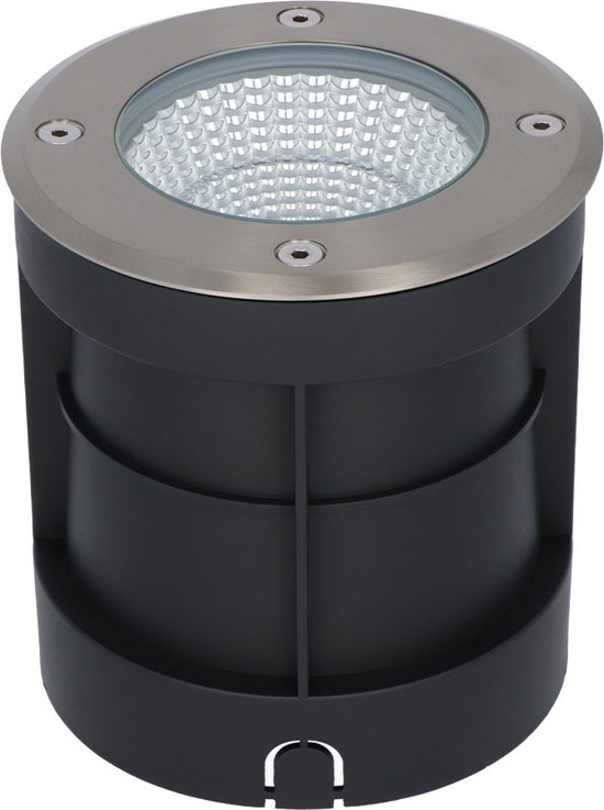 3x HOFTRONIC Donnie - LED Grondspots voor buiten - Rond - RVS - IP67 ...
