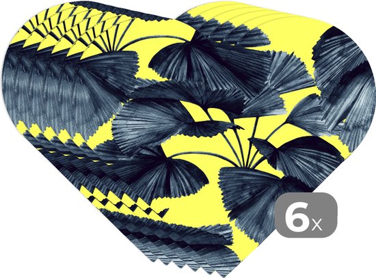 Onderleggers - Placemats - Placemats hartje - Bladeren - Geel ...