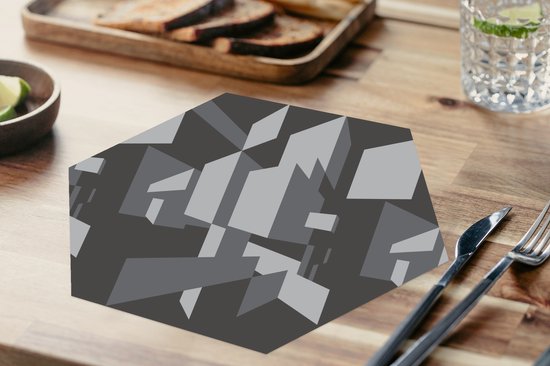 Placemats hexagon - Onderleggers placemats - Placemat zeshoek - 3D ...