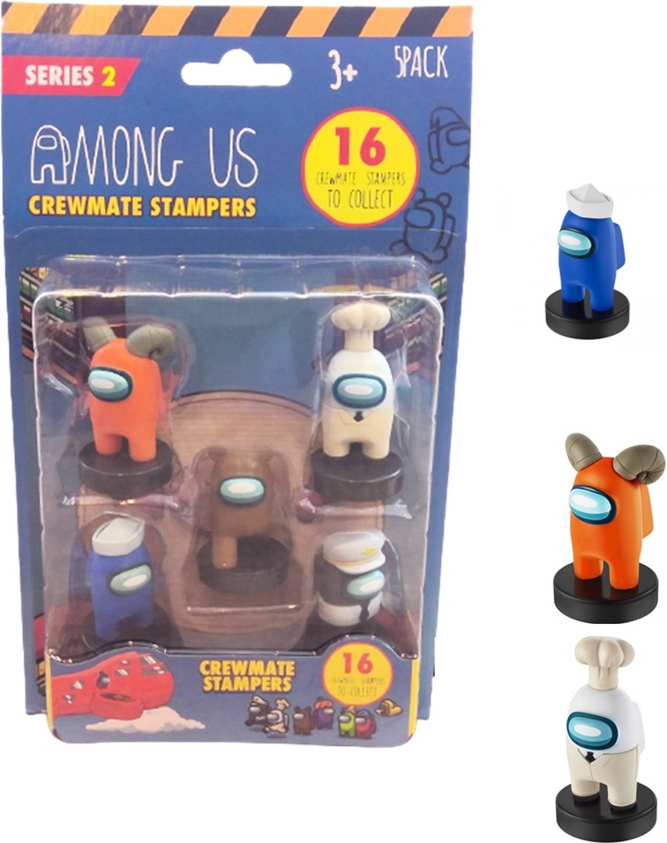 Among Us Crewmate Stempels 5 pack - Actie figuren - 5 cm | bol.com