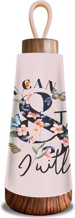 BioLoco RVS Drinkfles Mini Thermo - I can I will - 350ml | bol