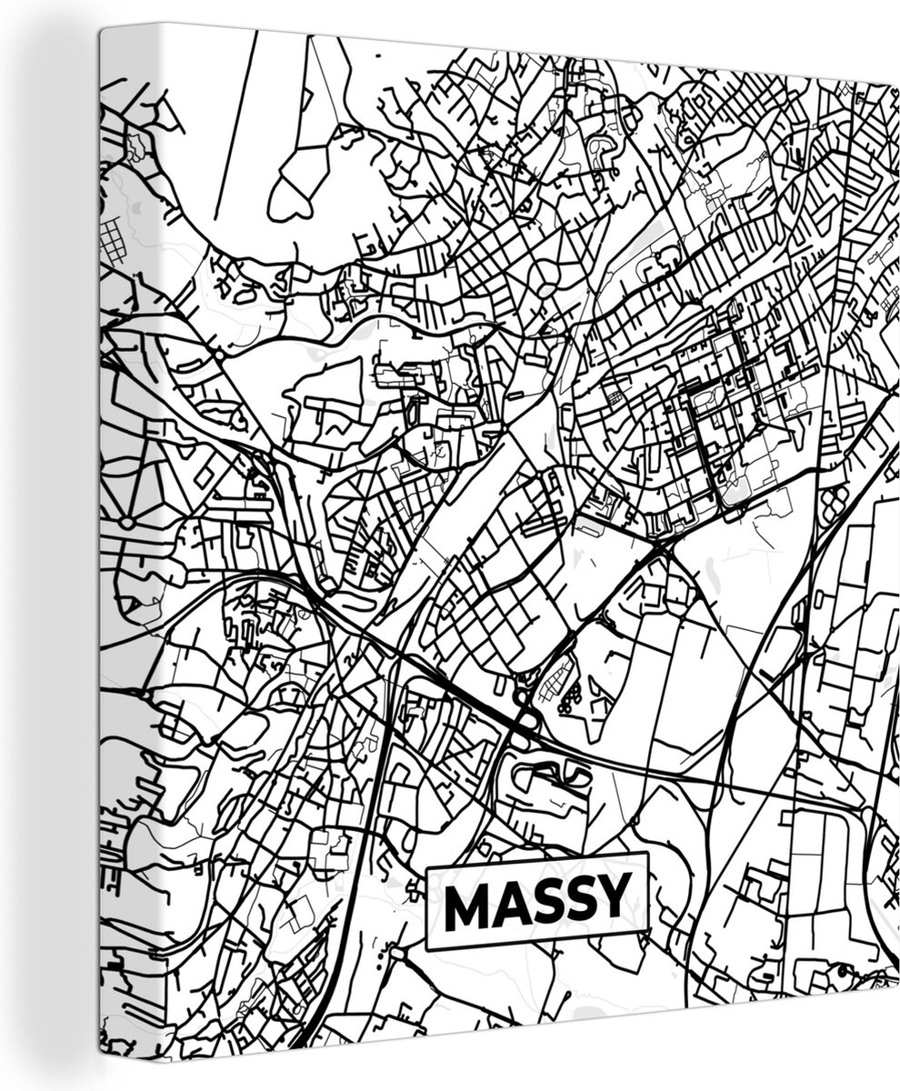 Toile Peinture Plan d'étage - Carte - Massy - France - Plan de ville ...