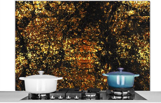KitchenYeah - Spatscherm - Marmerlook - Goud - Glitter - Luxe - Marmer ...