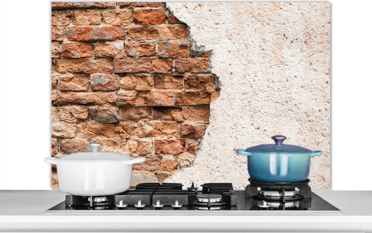 Spatscherm - Gips - Baksteen - Muur - Spatwand - Keuken achterwand ...