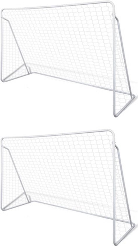 VDXL Voetbalgoals 2 st 240x90x150 cm staal | bol.com