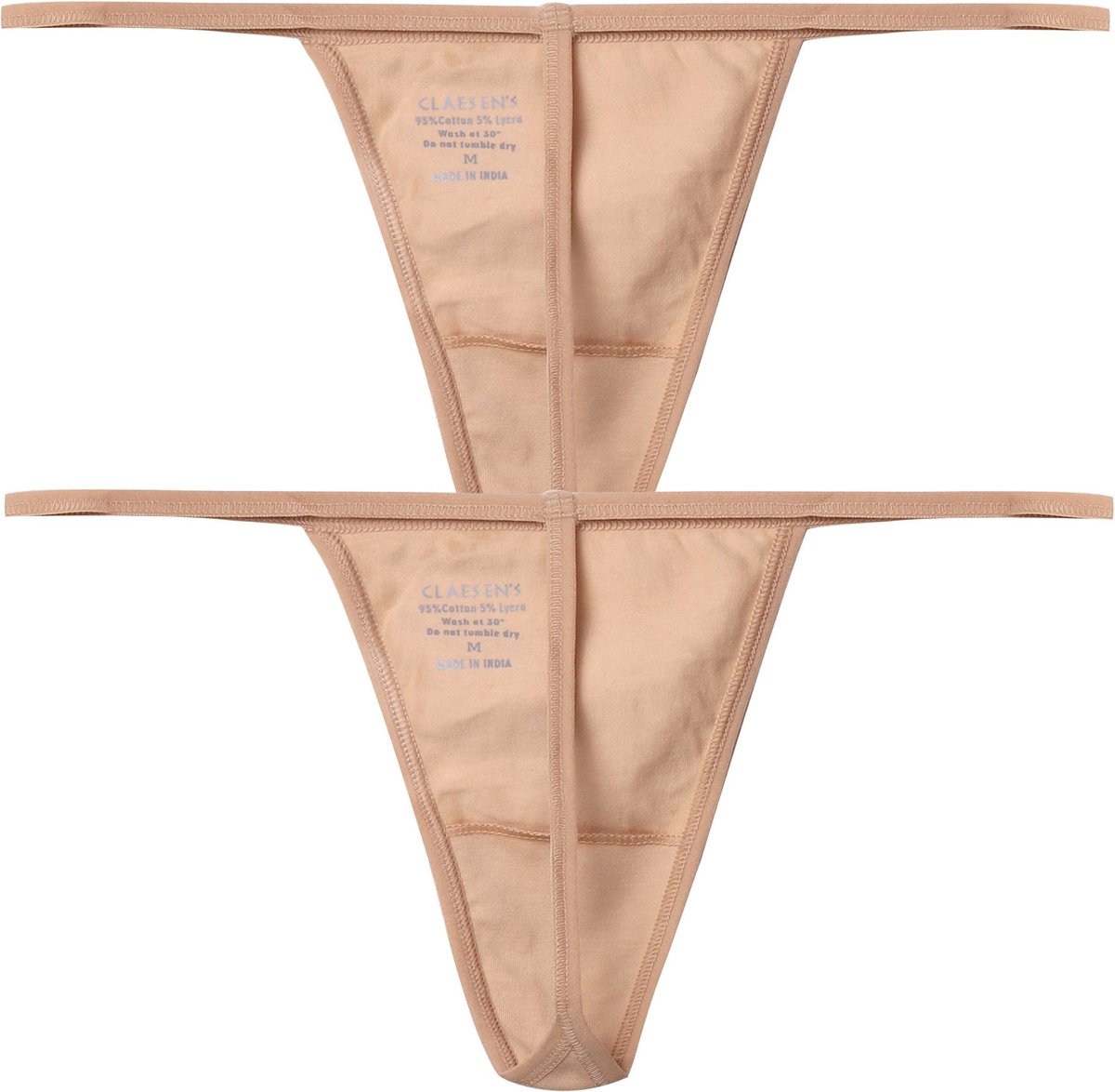 Claesen's® - Dames 2-pack Mini String - Skin - 5% Lycra - 95% Katoen ...