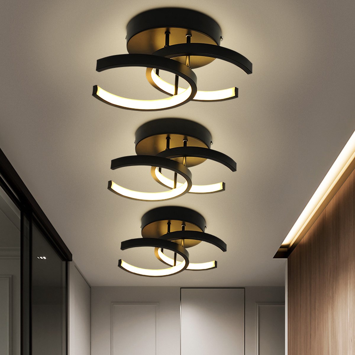 Mising Plafonnieres - Plafondlampen - LED - Acryl - Dimbaar - 1400 LM ...