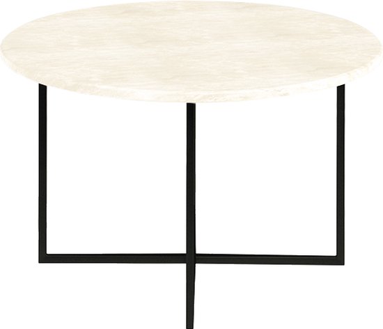 Marmeren Salontafel Rond - Travertin - 100 cm | bol