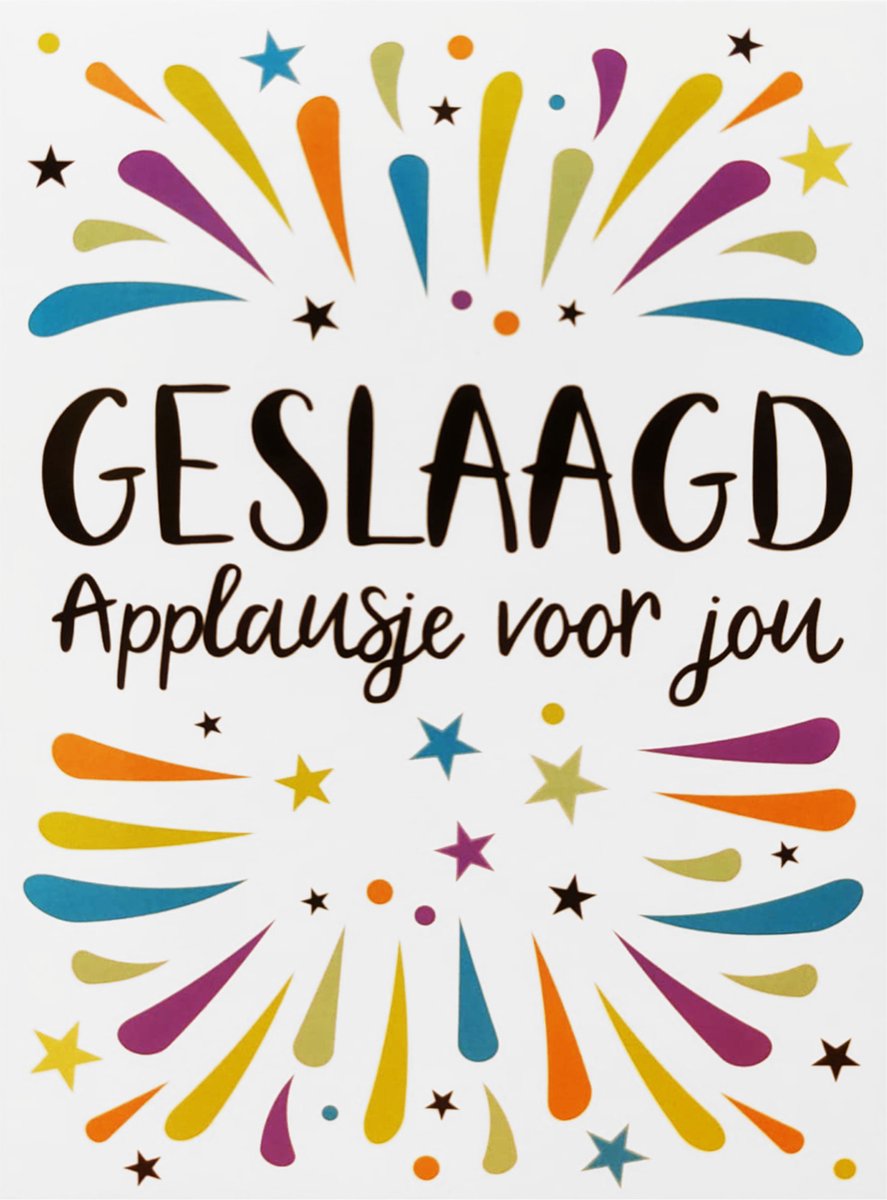 Kaart - Geslaagd - SGR10-D - Geslaagd, applausje voor jou | bol.com