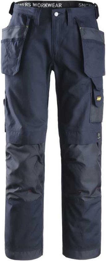 Snickers Workwear Canvas+ broek met holsterpockets Donkerblauw maat 154 ...