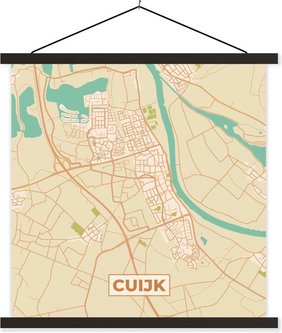 Posterhanger incl. Poster - Schoolplaat - Cuijk - Vintage - Stadskaart ...