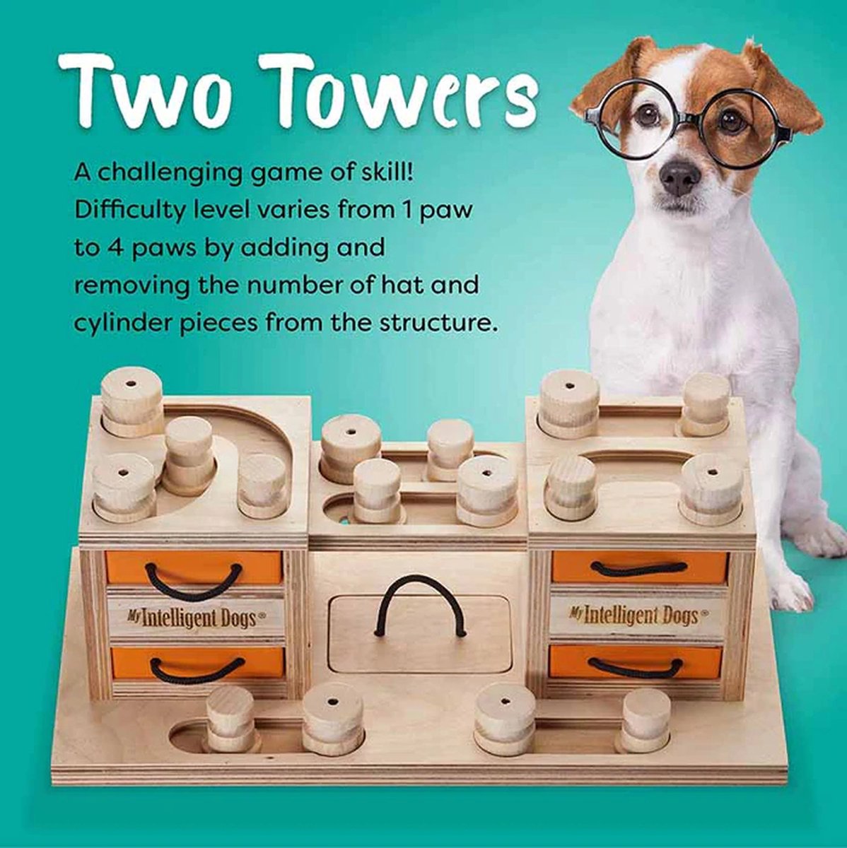 Hondenpuzzel - Two Towers - Honden puzzel - Hersenwerk voor honden ...