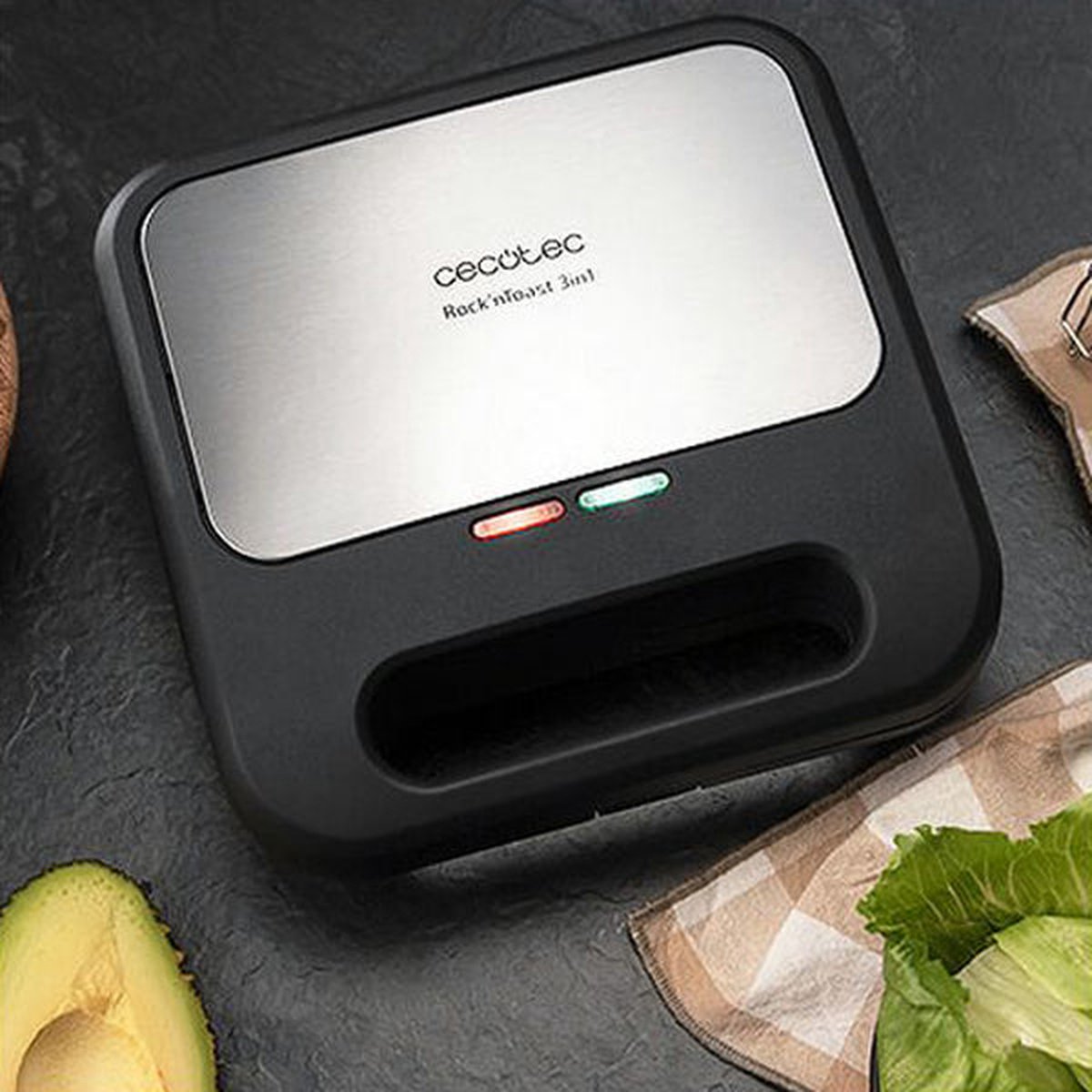 Tosti maker/ Wafelijzer / Grill Rock’nToast 3in1 800W | bol.com