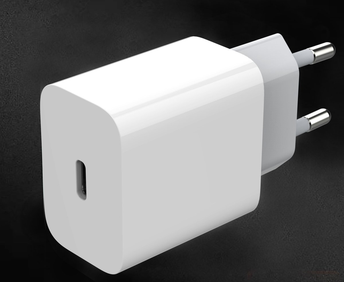 iPhone Charger - USB-C Power Adapter - 20W USB-C Snellader met USB-C ...
