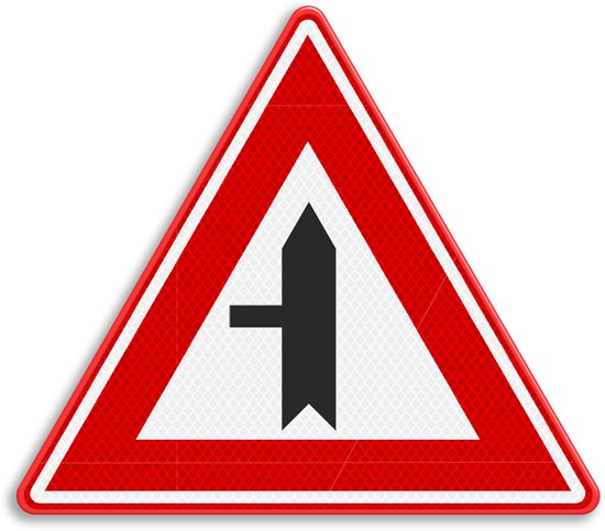 Panneau de signalisation B4 intersection prioritaire côté route gauche ...