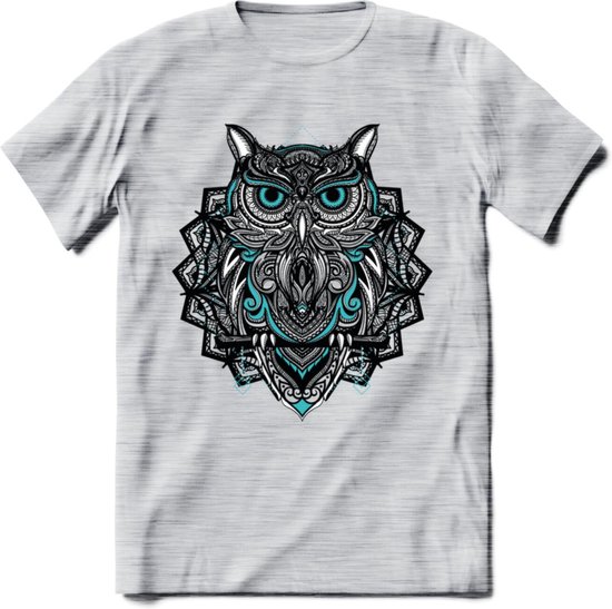 Uil - Dieren Mandala T-Shirt | Lichtblauw | Grappig Verjaardag ...