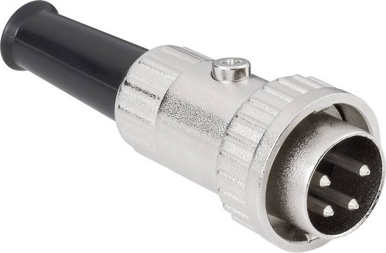 BKL Electronic 0202005 DIN-connector Stekker, recht Aantal polen: 6 Zilver 1 stuk(s) | bol