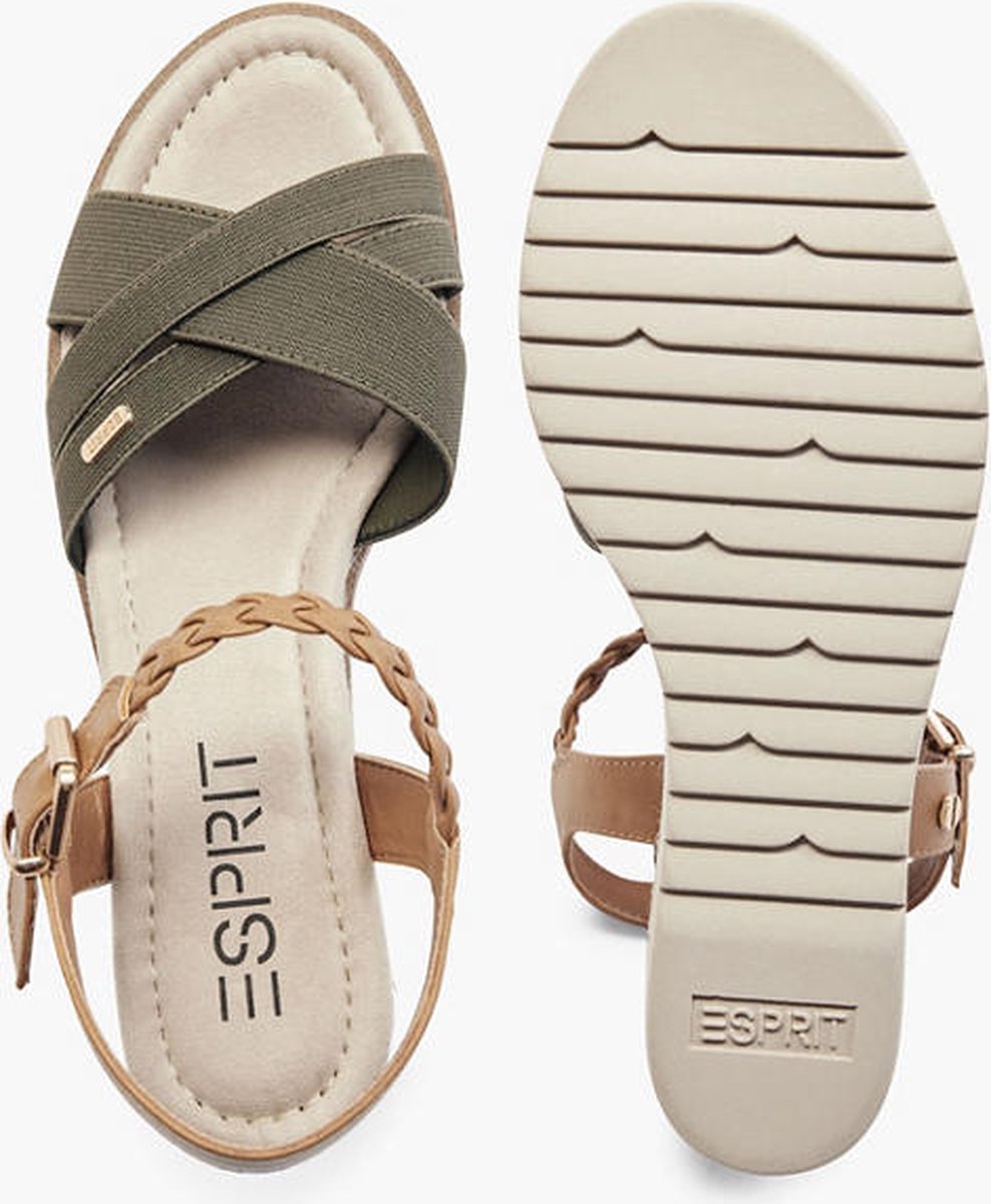 esprit Khaki sandalette sleehak - Maat 39 | bol.com