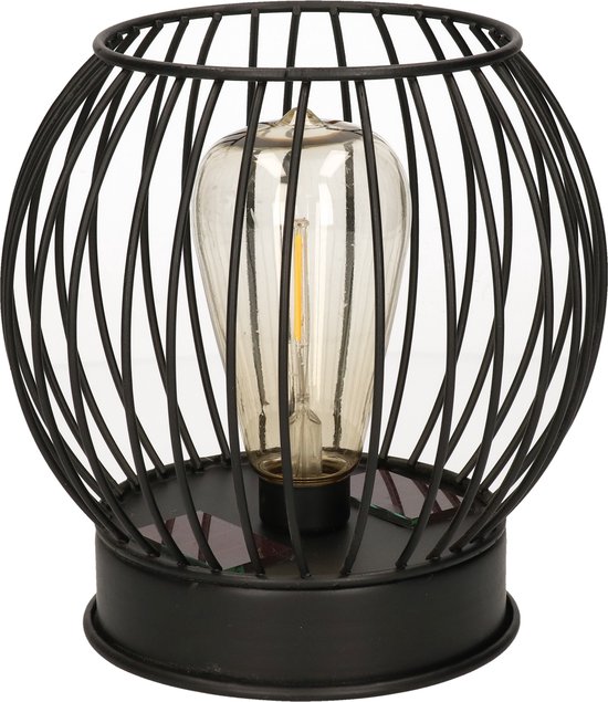 Buiten/tuin zwarte solar lantaarn 17 cm - Tuinverlichting - Tuinlampen ...