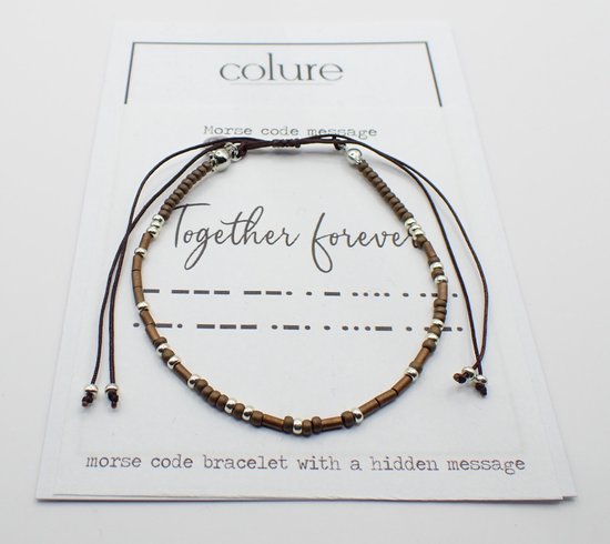 Morse code armband Bruin Together Forever | bol