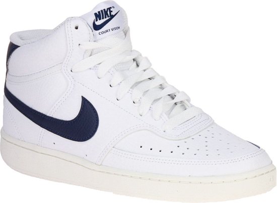 Nike Court Vision Mid White/Midnight Navy | bol