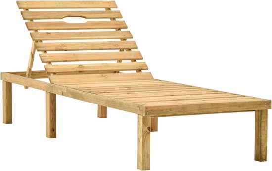 vidaXL Ligbed met tafel - Geïmpregneerd Grenenhout Ligbed - Houten ...