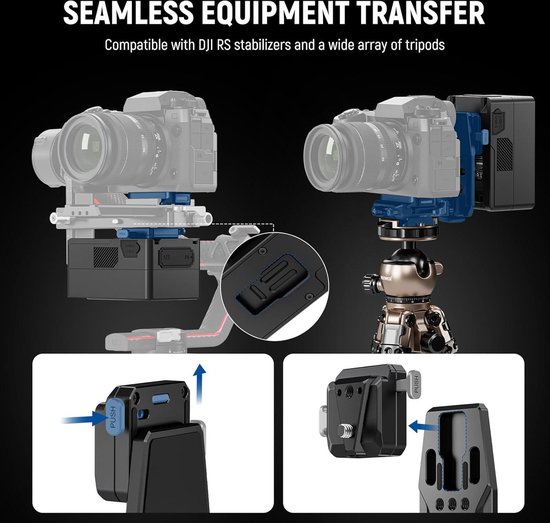 V-Mount batterijplaat met NAVO-rails - Arca Type grondplaat voor RS4 ...