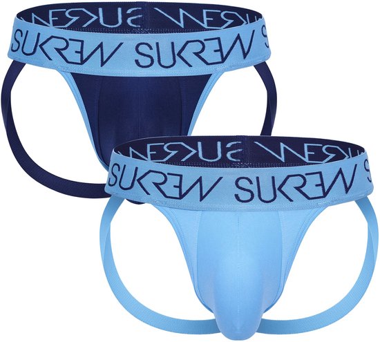SUKREW Jockstrap Multipack 1x Arctic Blue + 1x Marine - MAAT L - Heren ...