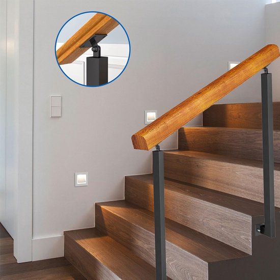 Outdoor Trapleuning voor Veranda Trappen Moderne Houten Leuning Decking ...