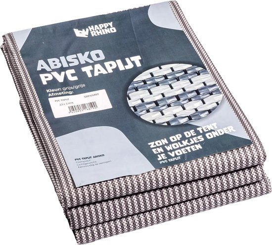 Happy Rhino - Pvc Tapijt Abisko 3 X 5 Grey / Grey | bol
