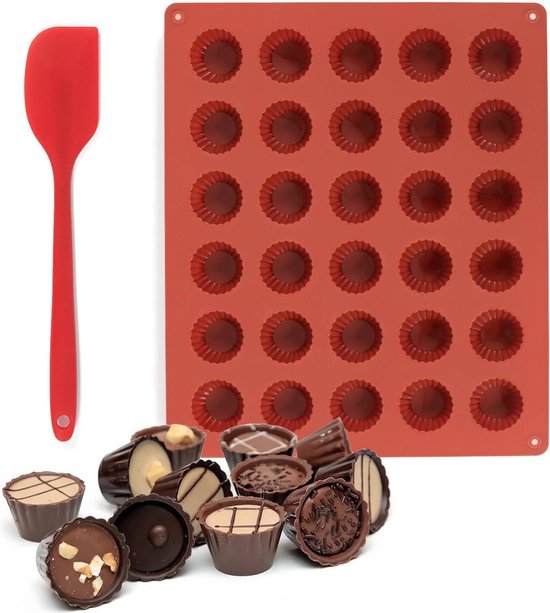 Siliconen chocoladevorm - 30 vormen - dubbele diepte - veelzijdig | bol