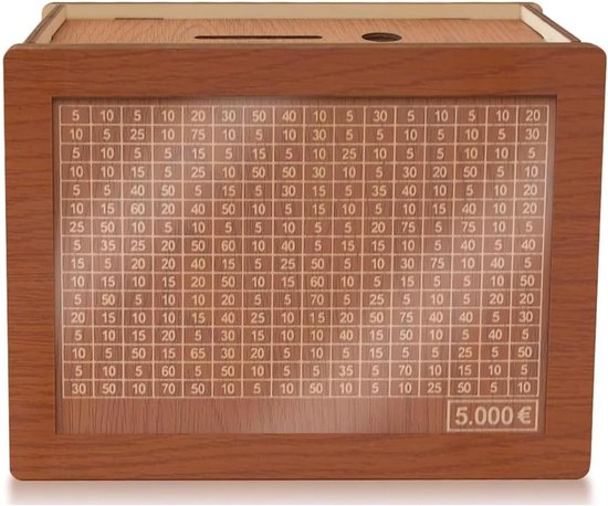 Houten Spaarpot met Teller voor Volwassenen en Kinderen – Digitale Geldbox voor... | bol