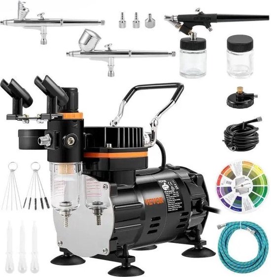 Airbrush - Compressor - Airbrush Set Met Compressor - Airbrush Pistool ...