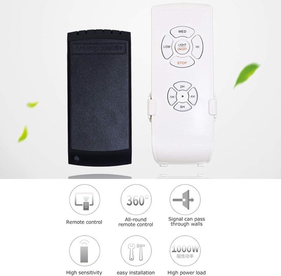 Ceiling Fan Lamp Remote Control Set with Receiver Time Switch - Smart Home Controlling . | bol