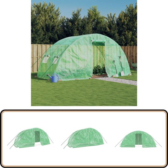vidaXL Tuinkas - 10 m² - Stalen frame - Groen Broeikas - Tuinhuisje ...