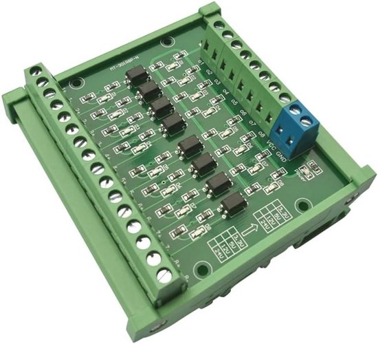 8-Channel Optocoupler Isolation Module PLC Signal Level Voltage ...