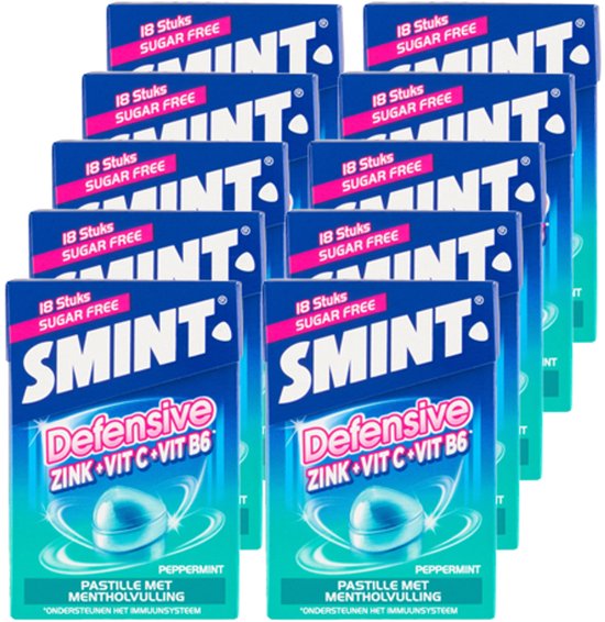 Smint Defensive Peppermint - Keelpastille - Frismakers - Suikervrij ...