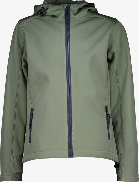 Mountain Peak kinder softshell jas groen - Maat 134/140 - Winddicht en waterafstotend... | bol